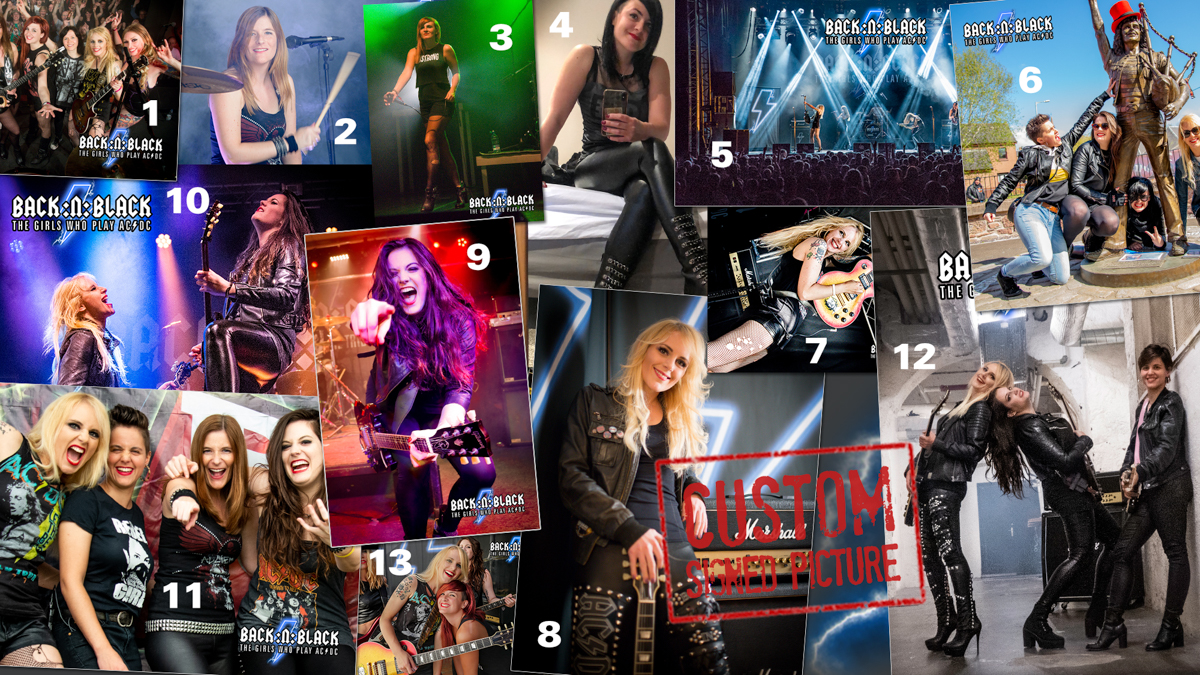 BACK:N:BLACK - The Girls Who Play AC/DC - Get your 2020 shirts now